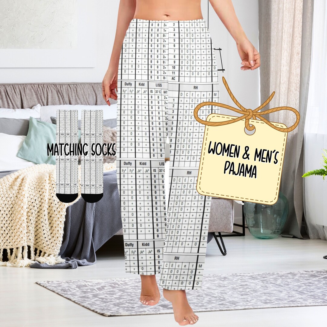 Blood Bank Pajama Pants, Medical Lab Science Graduation Gift, Lab Tech ...