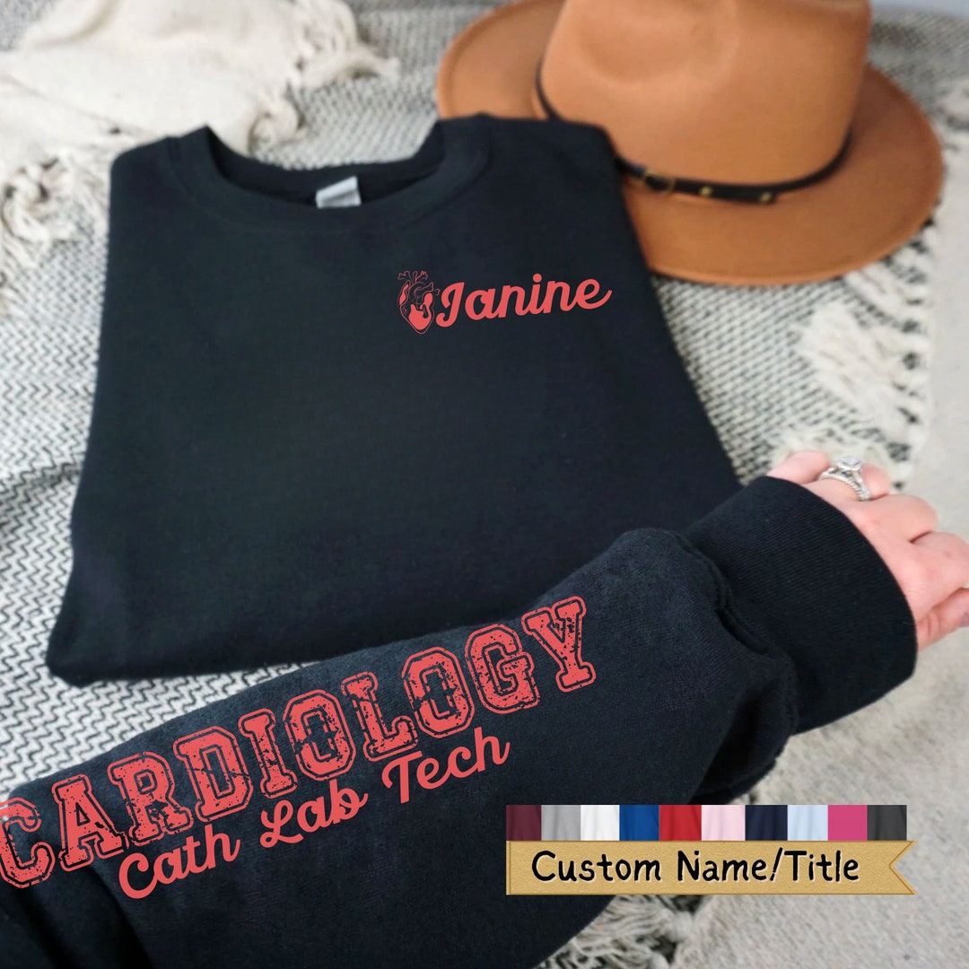 Personalized Cath Lab Tech Sweatshirt, Cardiology Gift, Cath Lab ...