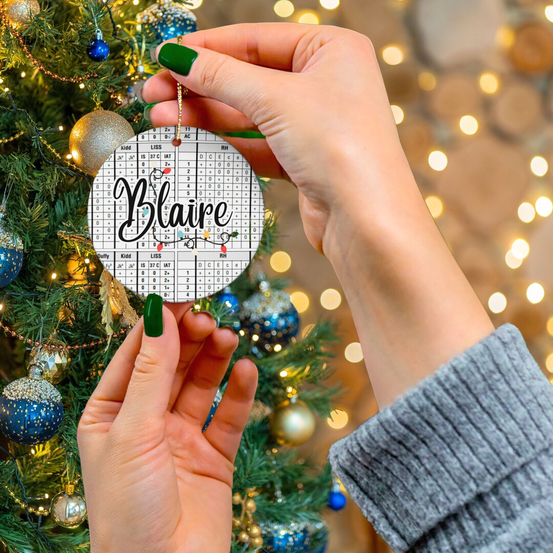 Personalized Blood Bank Christmas Ornament, Medical Lab Science ...