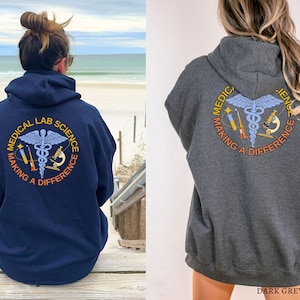 Personalized Medical Lab Science Making a Difference Zip Hoodie, Lab ...