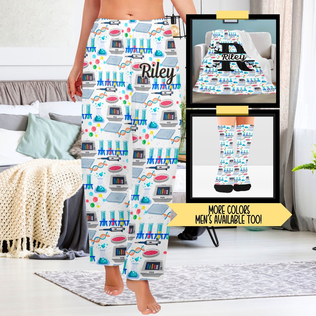 Personalized Lab Scientist PJ Pants, Medical Student Pajama Christmas ...