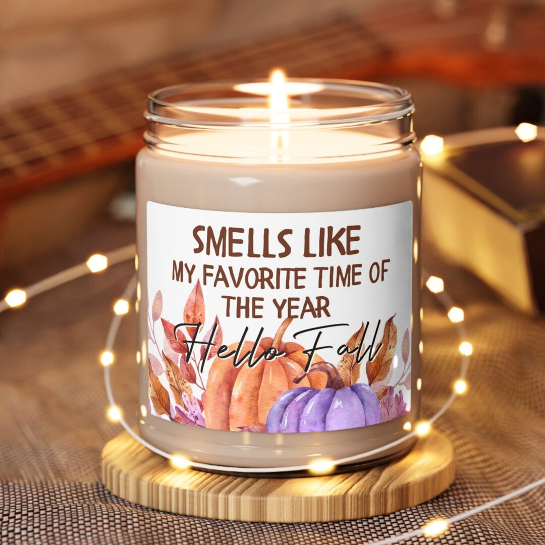 Hello Fall Mom Soy Candle, Smells Like Cozy Fall Season Bestfriend ...