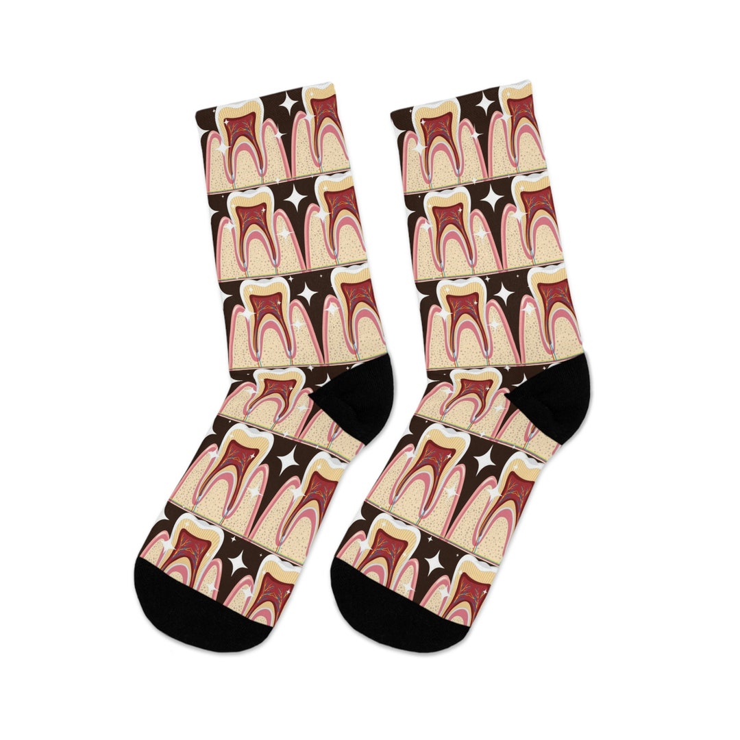 Tooth Anatomy Socks, Cute Orthodontic Socks, Dental Assistant Socks ...
