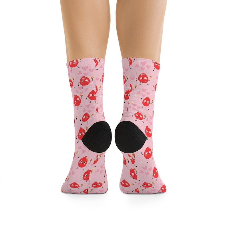 CUTE BLOOD TYPES Socks, Blood Donor Gift, Blood Bank Socks, Lab Week ...
