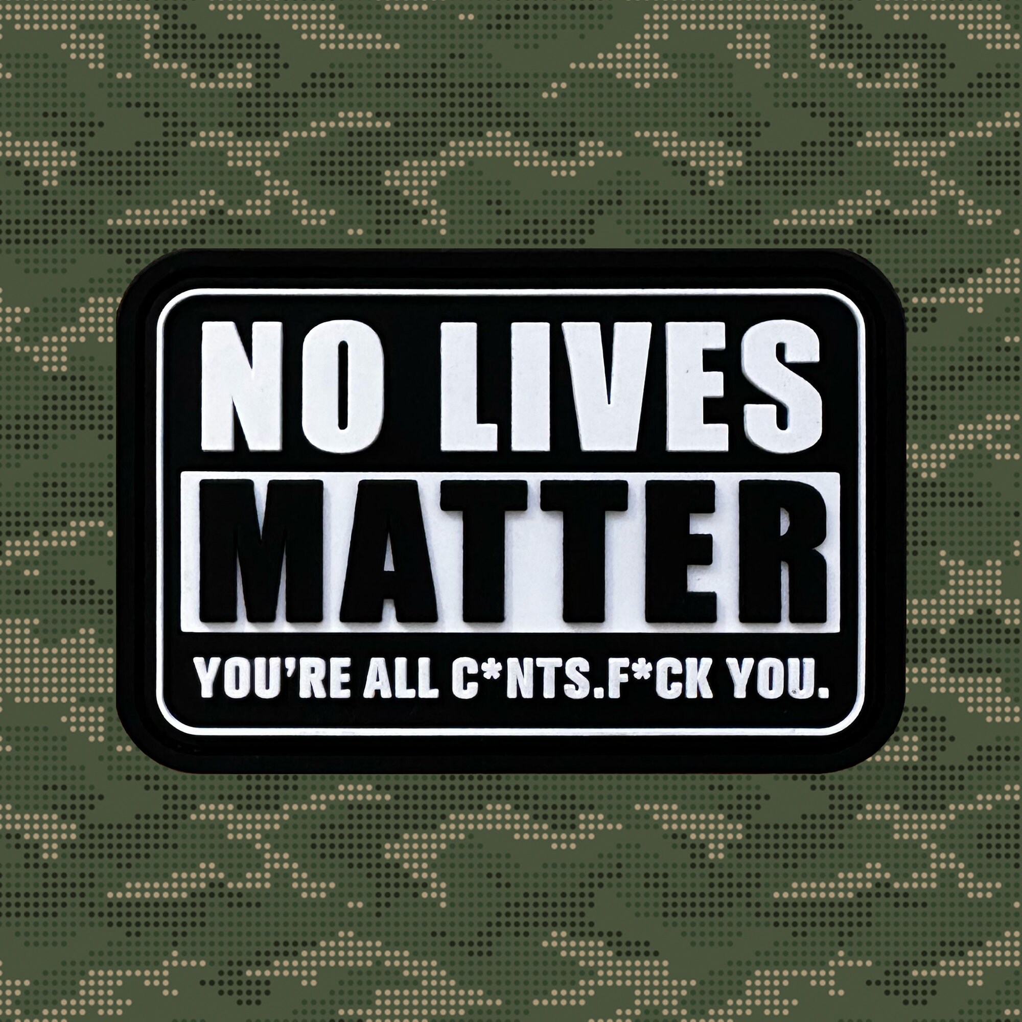 No Lives Matter Offensive Patch | Hook & Loop 2x3 Patch | NLM BLM Funny ...