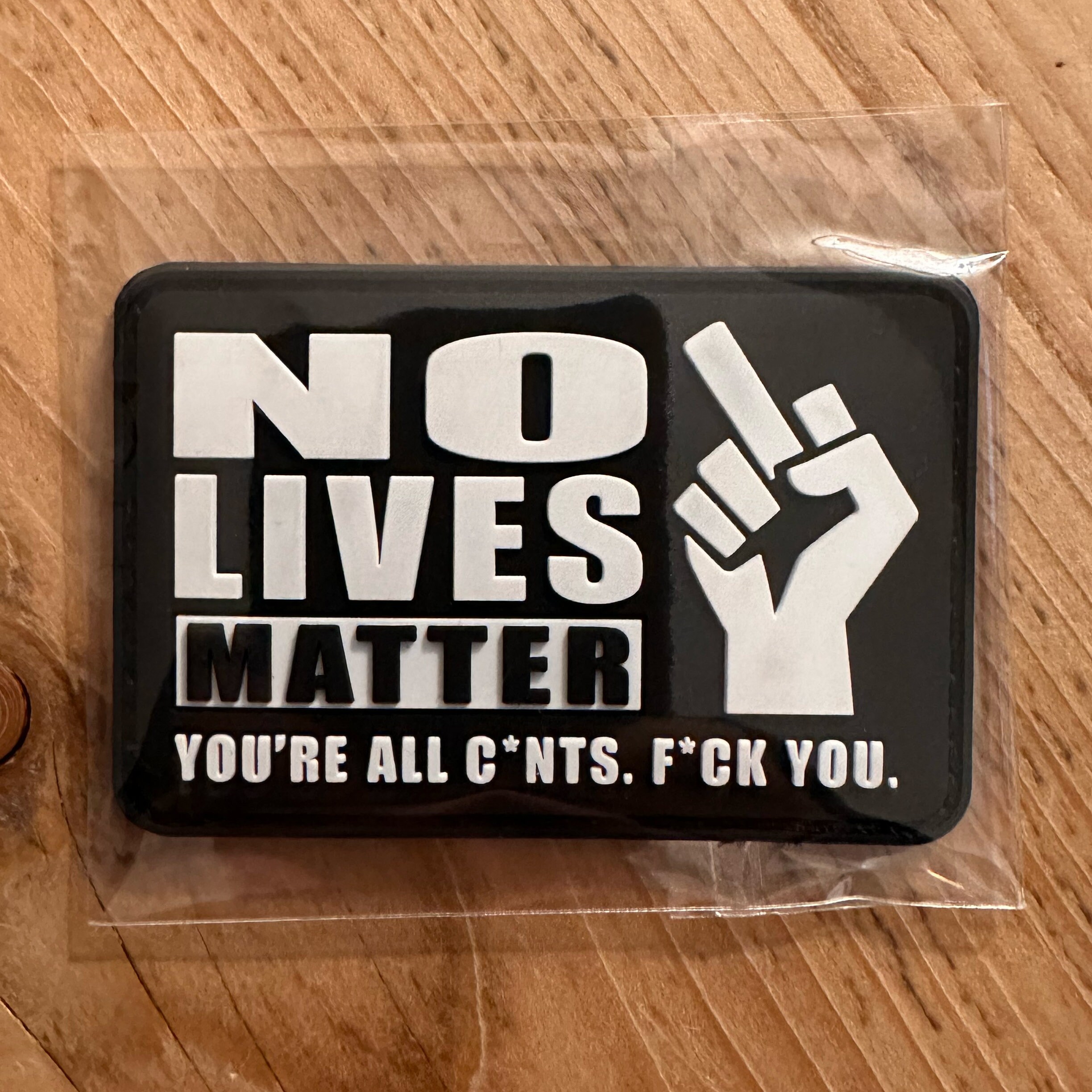 No Lives Matter up Yours Offensive Patch Hook & Loop 2x3 Patch NLM BLM ...