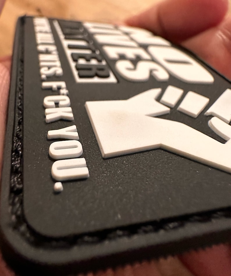 No Lives Matter "up Yours" Offensive Patch | Hook & Loop 2x3 Patch ...