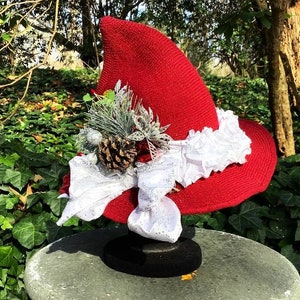 The yule and Snow Witches Hat/yule Witch Hats/yule Holiday Gifts/witch ...