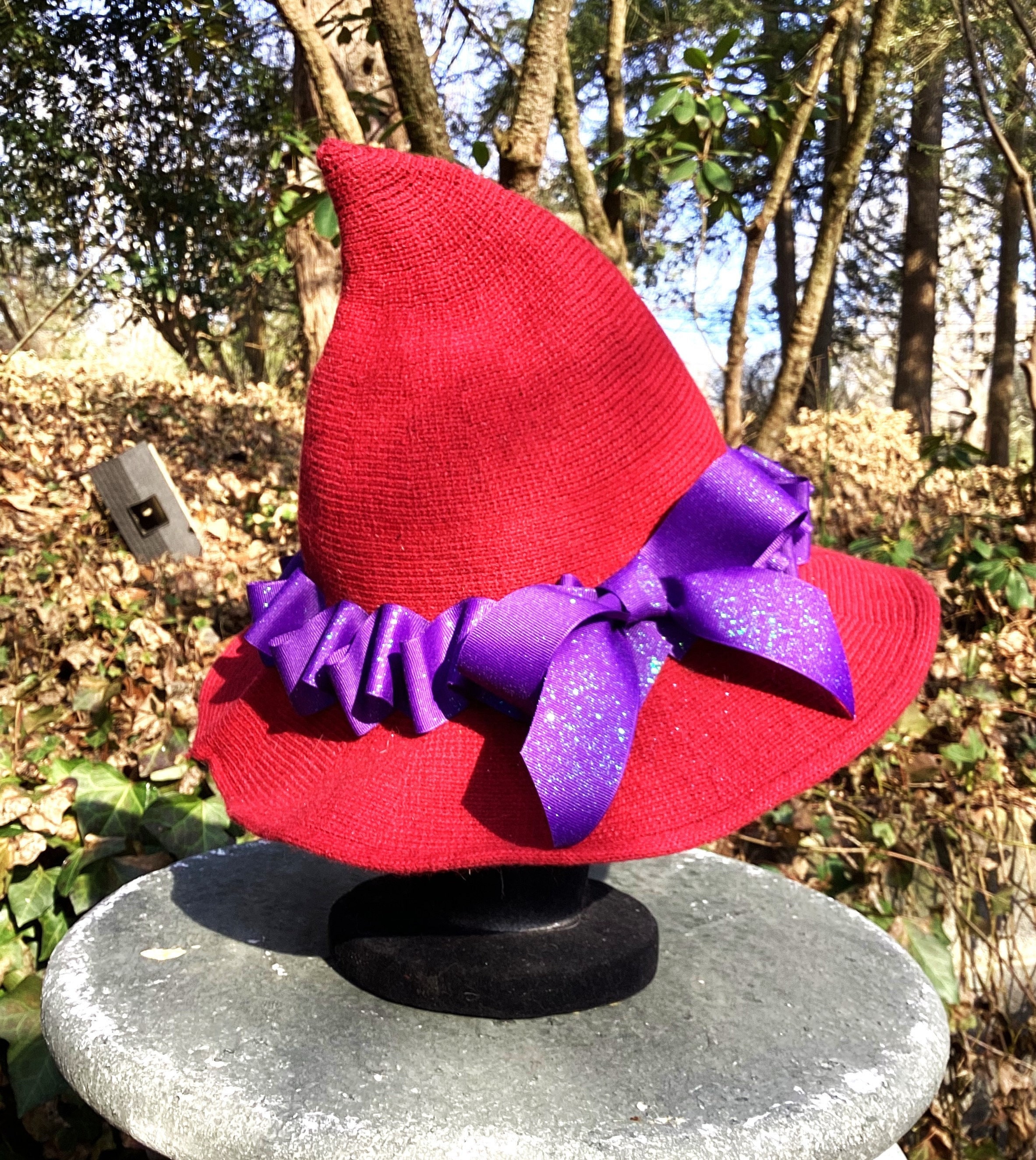The red Hat Society Witches Hat/halloween Hat/red and - Etsy
