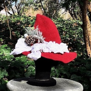 The yule and Snow Witches Hat/yule Witch Hats/yule Holiday Gifts/witch ...