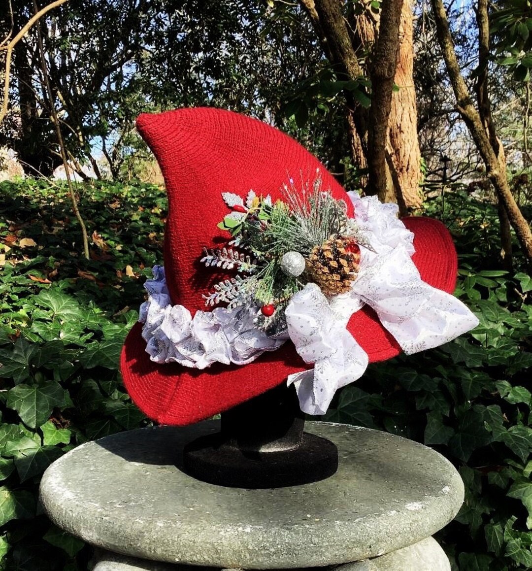 The yule and Snow Witches Hat/yule Witch Hats/yule Holiday Gifts/witch ...