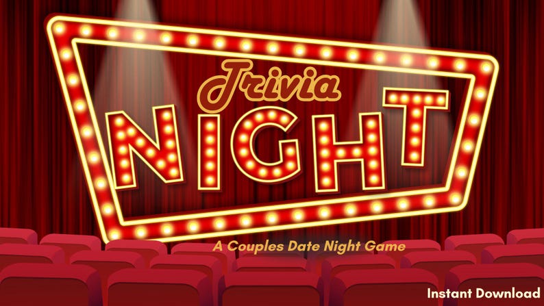 Couples Trivia Night Game | Digital Couples Date Night Game | Fun ...