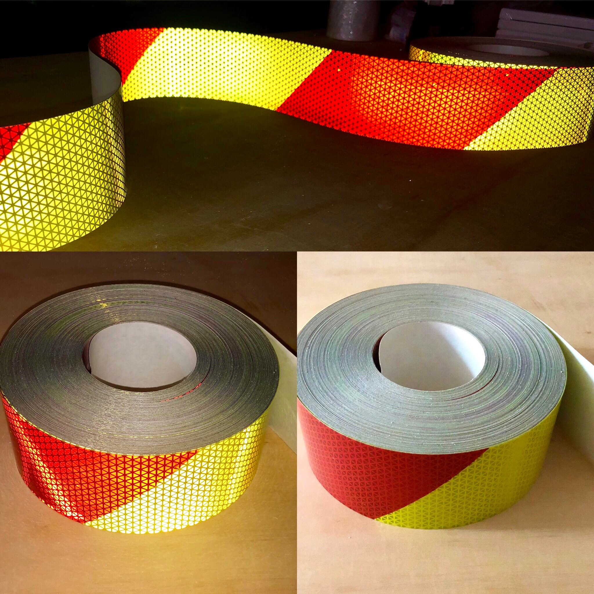 Chevron V98 Pre-striped Reflective Tape 3” by the Foot - Red/yellow - Etsy