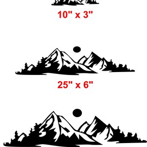 Mountain Scene Vinyl Vehicle Decal for Jeep | 3 Sizes | 8 Colors - Etsy