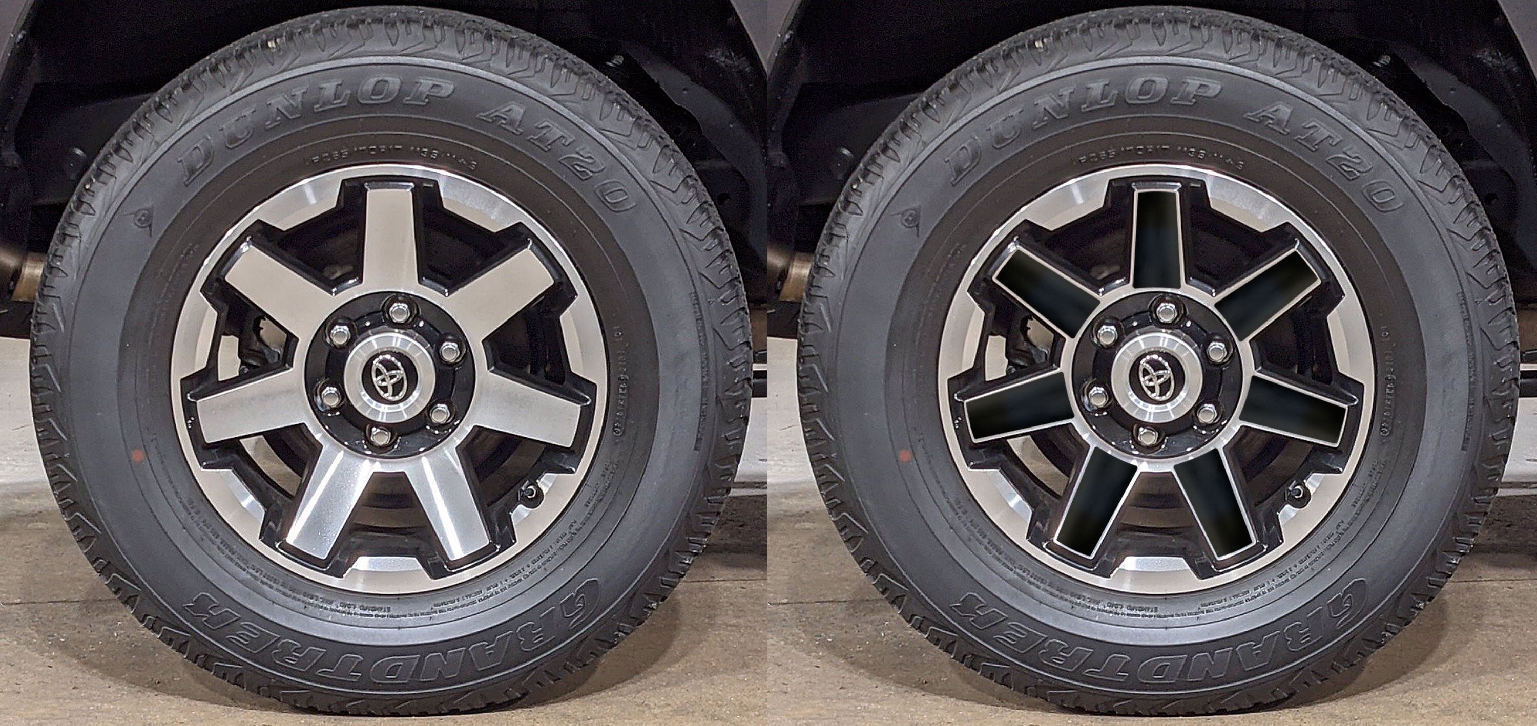 Vinyl Wheel Blackout Overlays for Toyota 4runner TRD off Road - Etsy