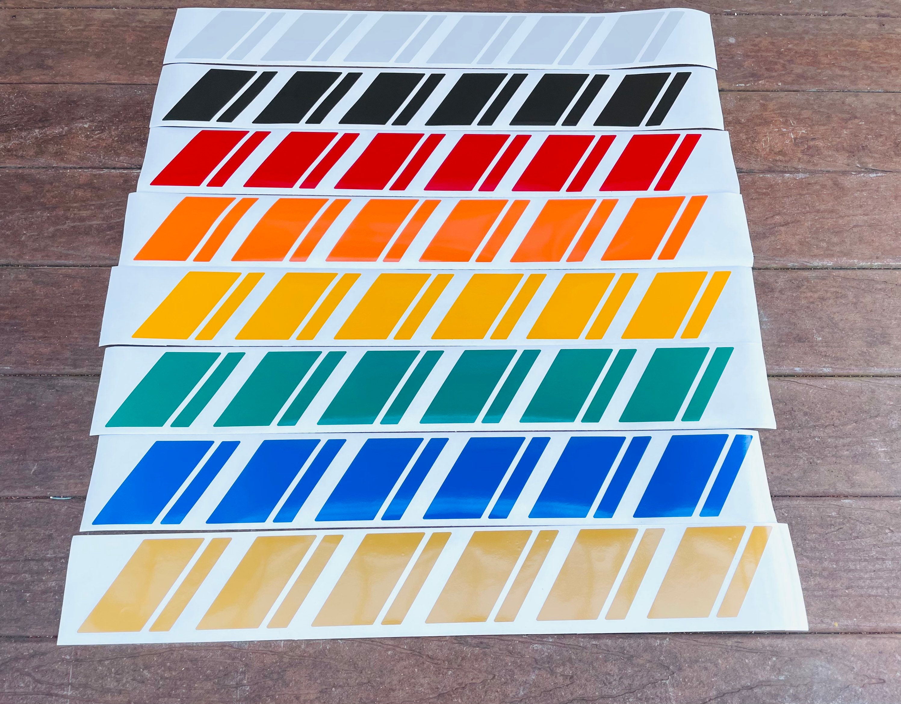 Reflective Wheel Hash Mark Decals 6 Stickers Engineer | Etsy