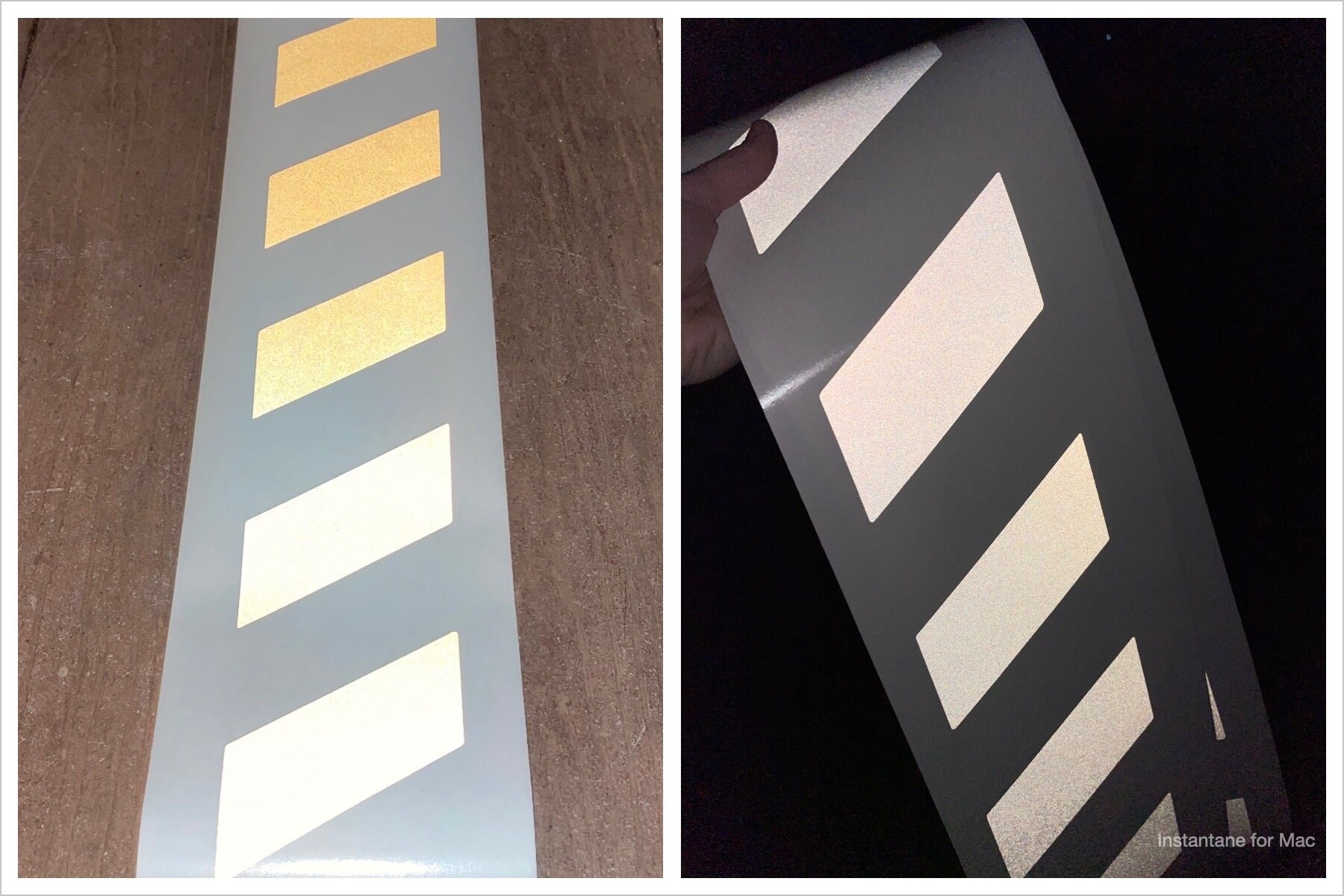 Reflective Shadow Chevron Panel | 1 Inch or 2 Inch Pieces | White ...