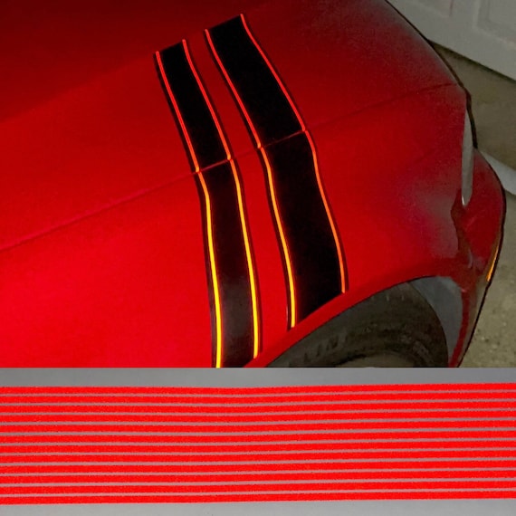 Reflective Red Pinstripes 1/8 In. Width 24 Ft Engineer - Etsy