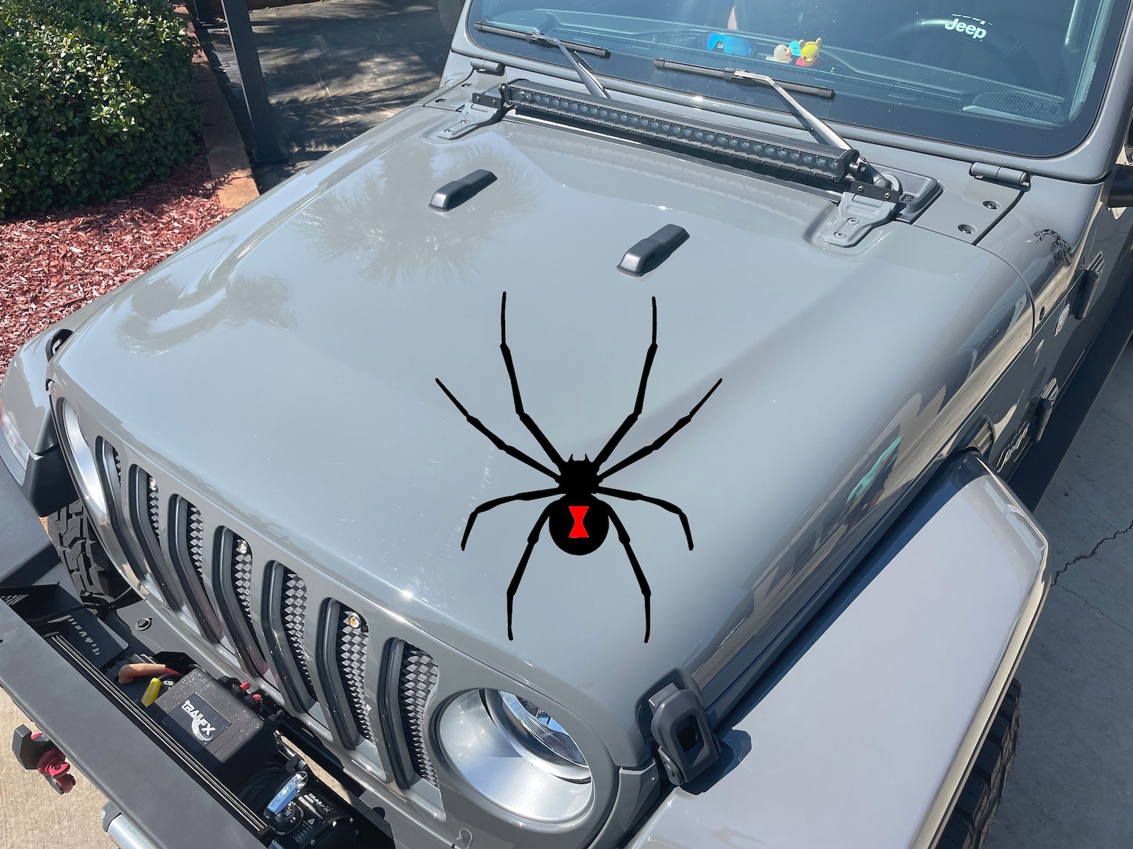 Black Widow Spider Hood Decal for Jeep | 19 X 16 In. - Etsy