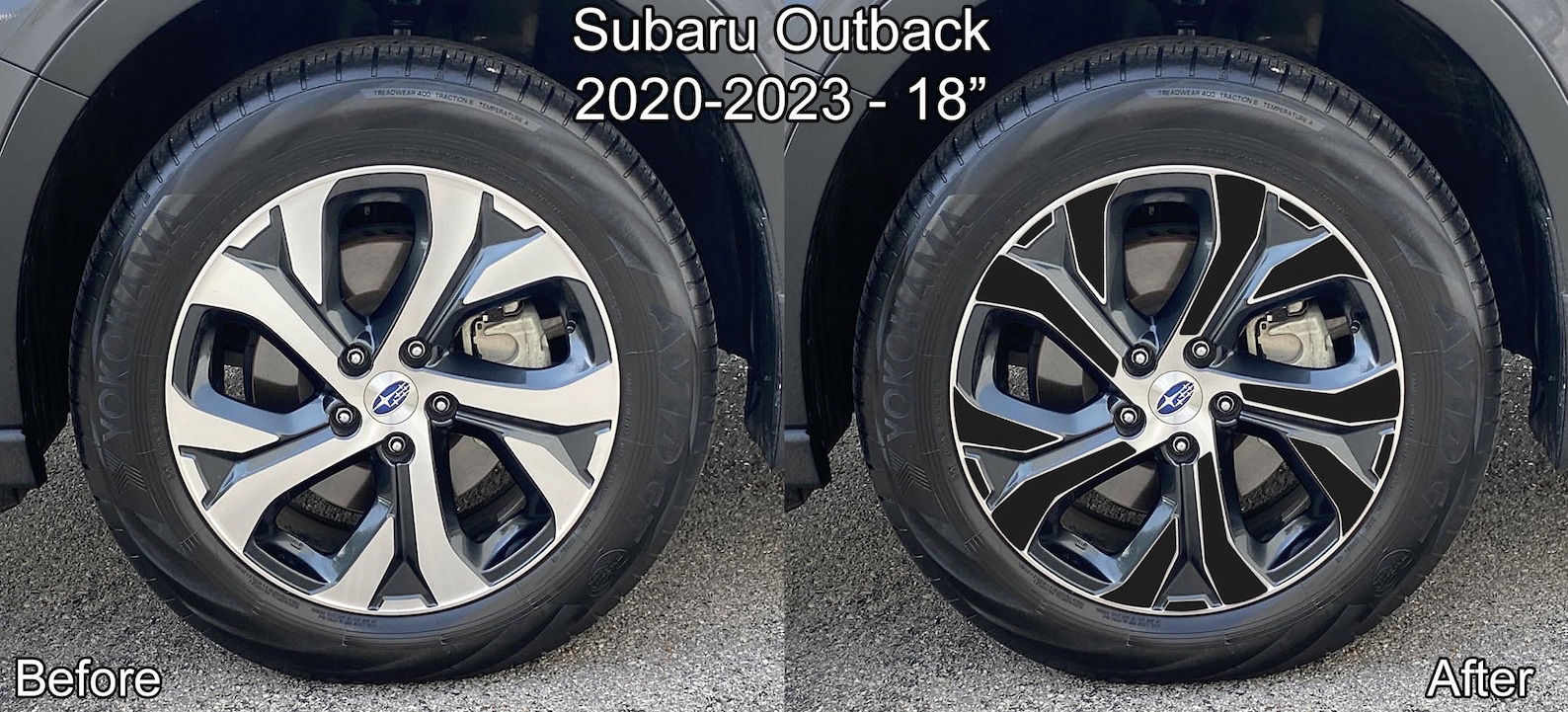 2020-2023 Subaru Outback Vinyl Wheel Blackout Decals – 18″ Wheels ...