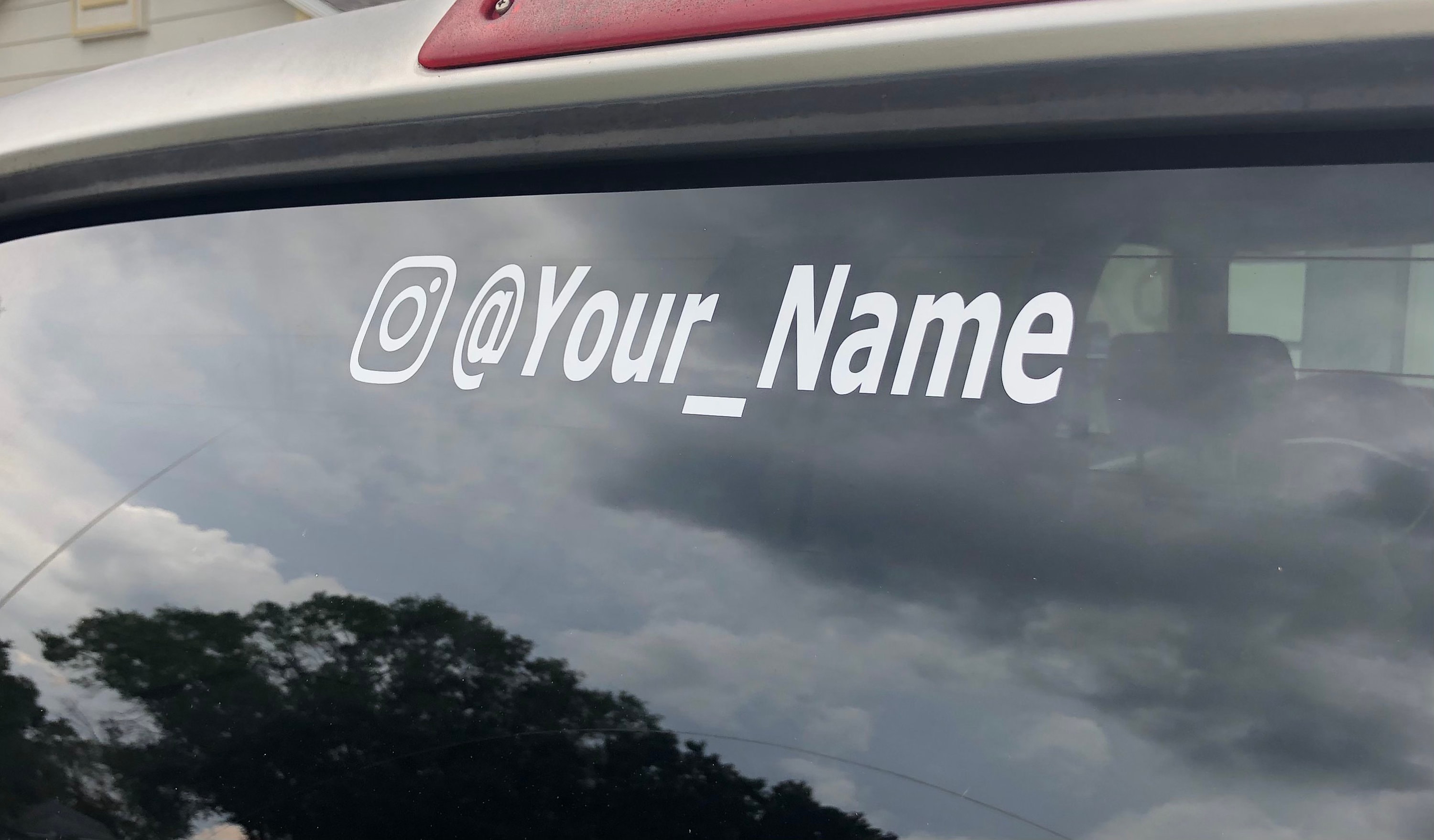 Custom Instagram Handle Vehicle Window Decal 8 Inch or 10 | Etsy