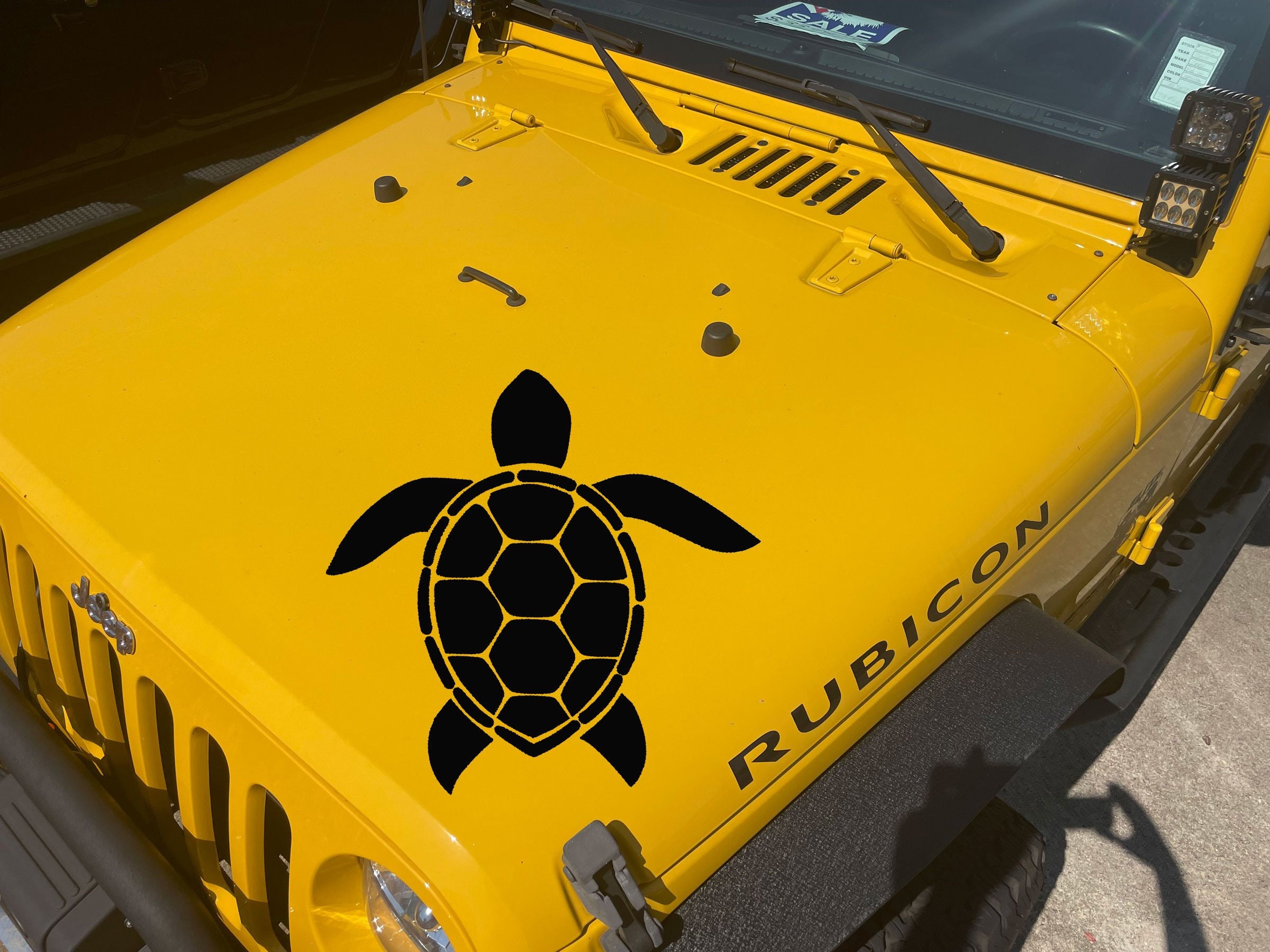 Sea Turtle Hood Decal for Jeep | Matte Black, Gloss Black, White ...