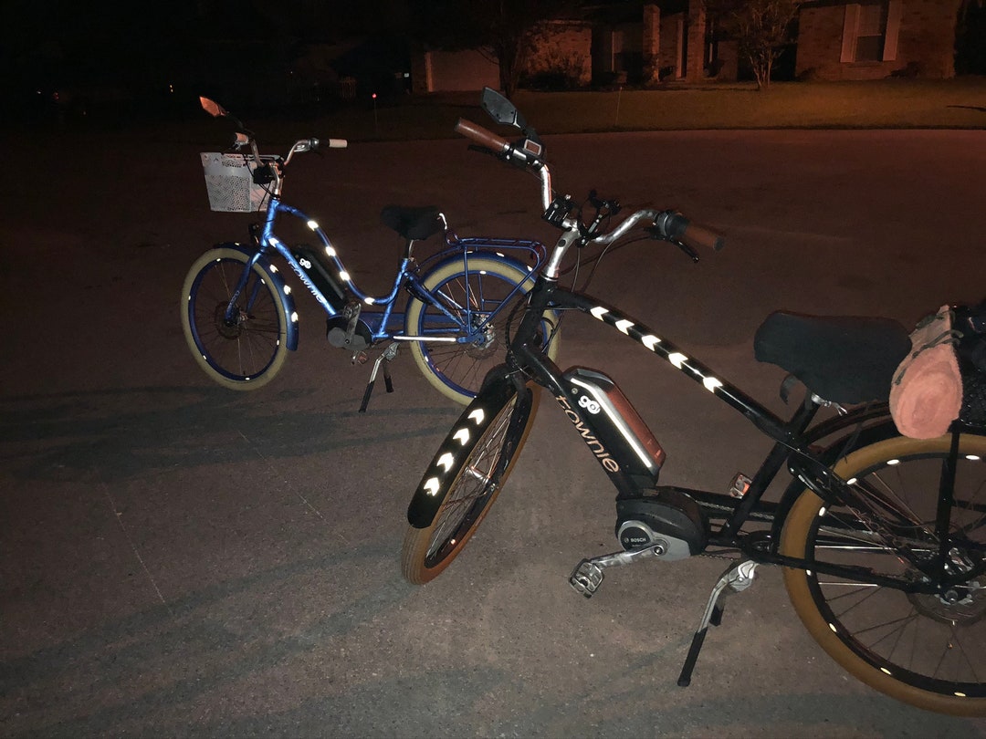 Reflective Bike Safety Decals Kit - Black, White, Blue, Red - Etsy