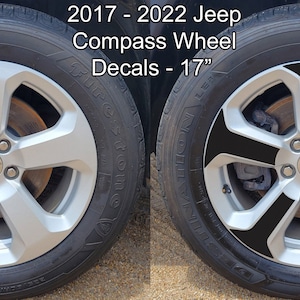 Vinyl Wheel Overlays for 2017-2022 Jeep Compass Wheels - 17" | Gloss ...