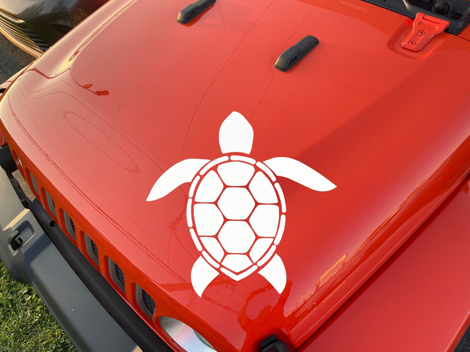 Sea Turtle Hood Decal for Jeep | Matte Black, Gloss Black, White ...