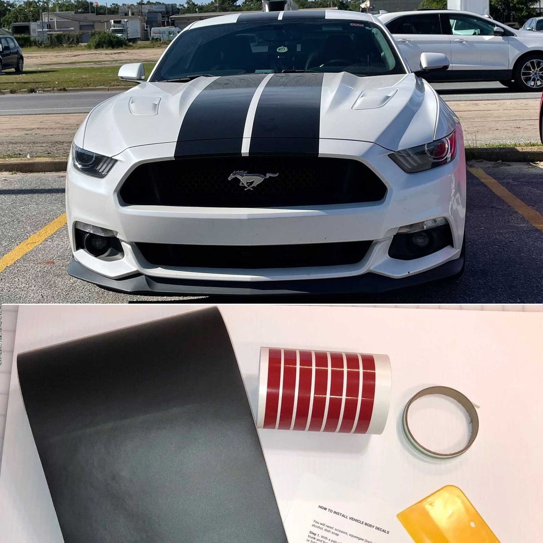 10" Vinyl Racing Stripes Kit - Matte Black - Cut-to-fit - 30' or 36 ...