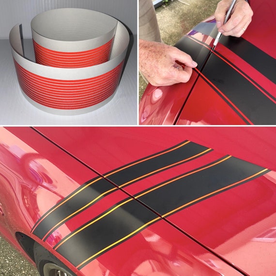 Reflective Red Pinstripes 1/8 in. width 24 ft Engineer | Etsy