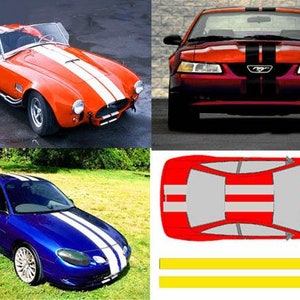 6" Vinyl Racing Stripes Kit - for Ford Mustang - DIY - 30' or 36' Long ...