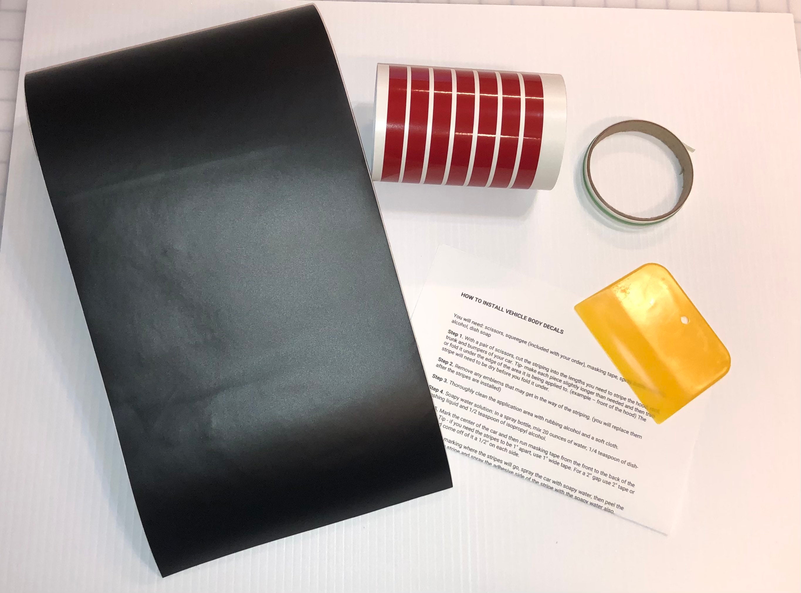 8 Vinyl Racing Stripes Kit Matte Black Cut-to-fit - Etsy