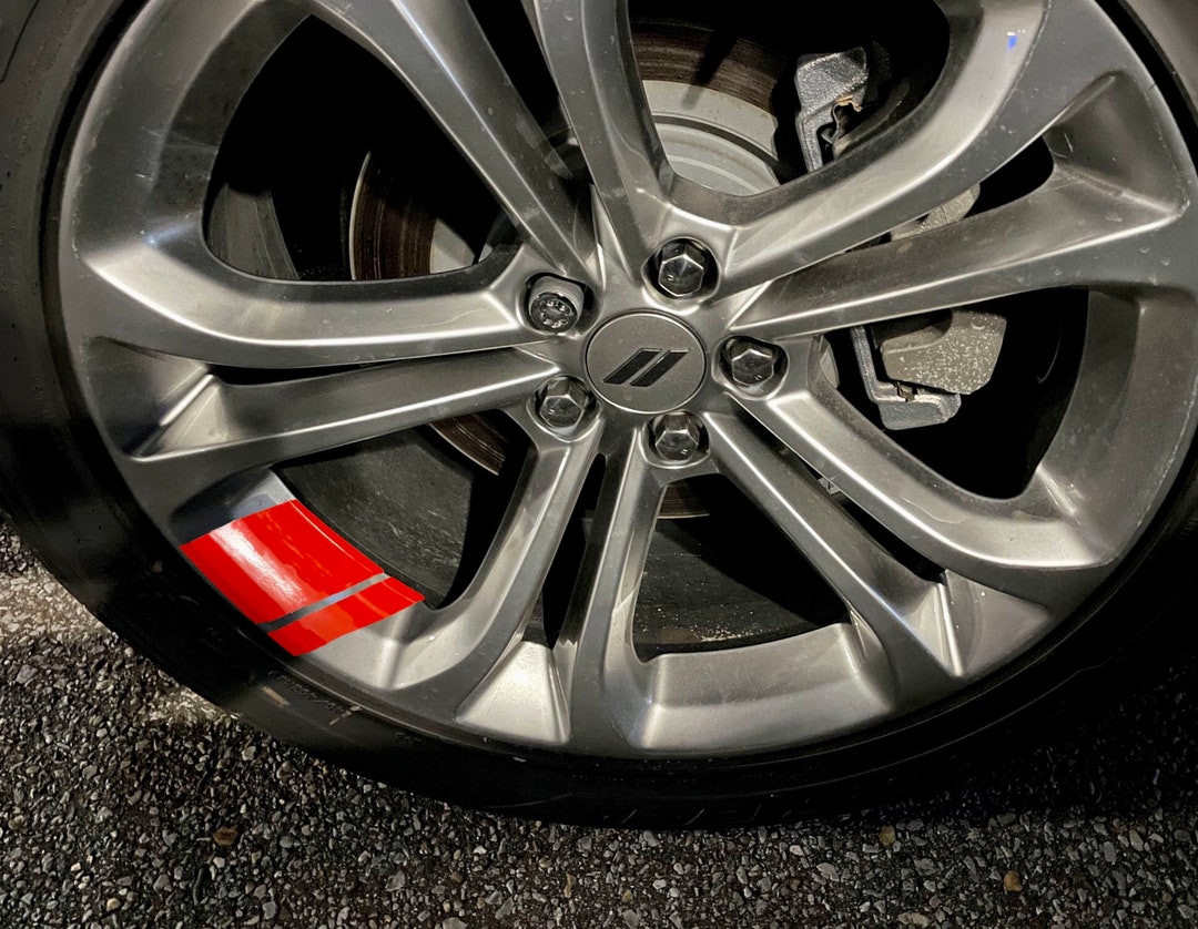 Reflective Wheel Hash Mark Decals | for Dodge Charger | 6 Highly ...
