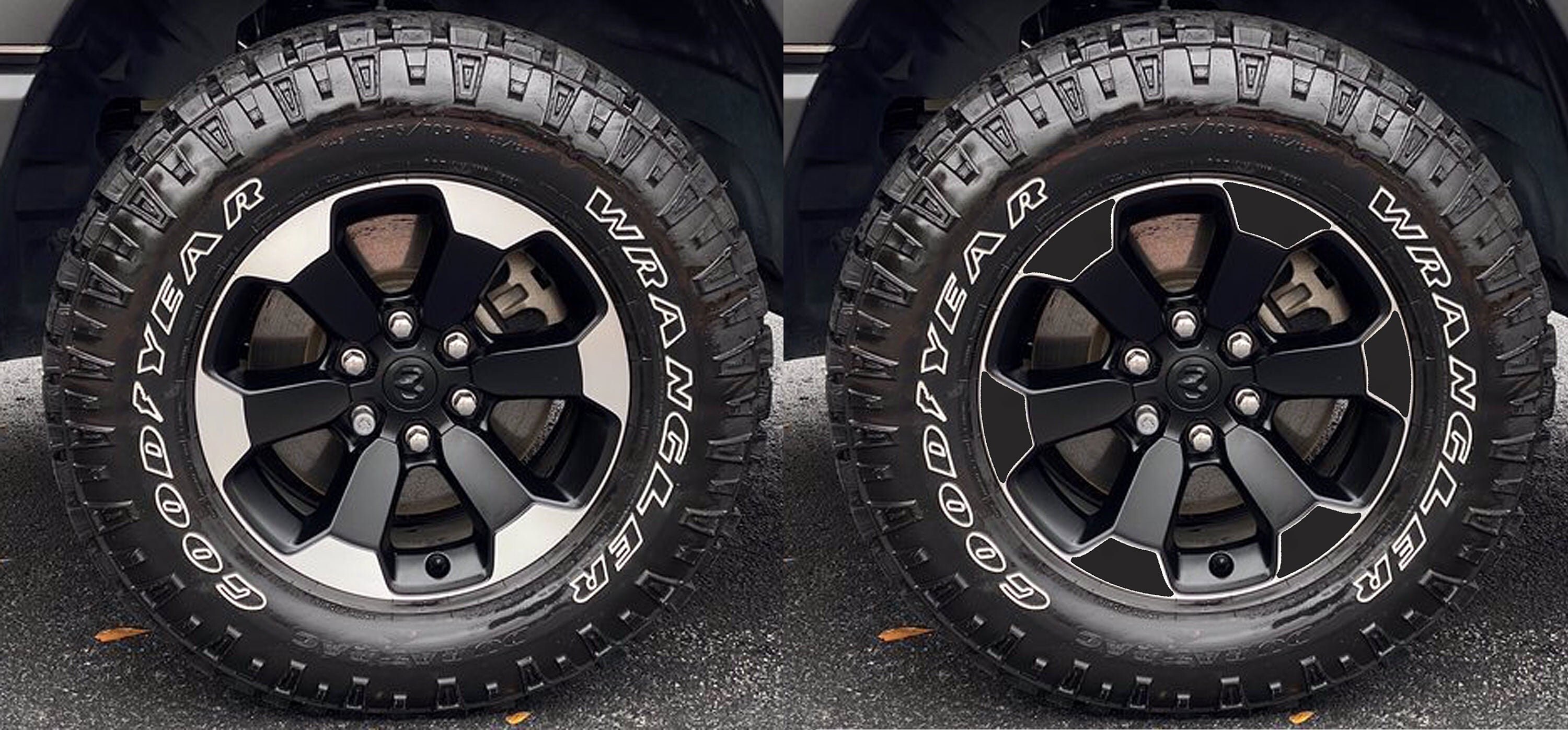 Dodge Ram Wheel Covers Set Of 4 Black 18" Wheel Skins For 2019-2025 ...