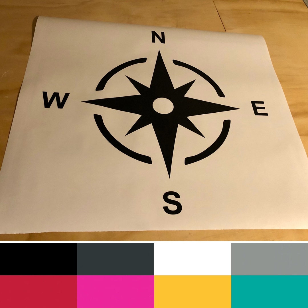 Compass Vinyl Decal for Jeep | 3 Sizes | 8 Colors - Etsy