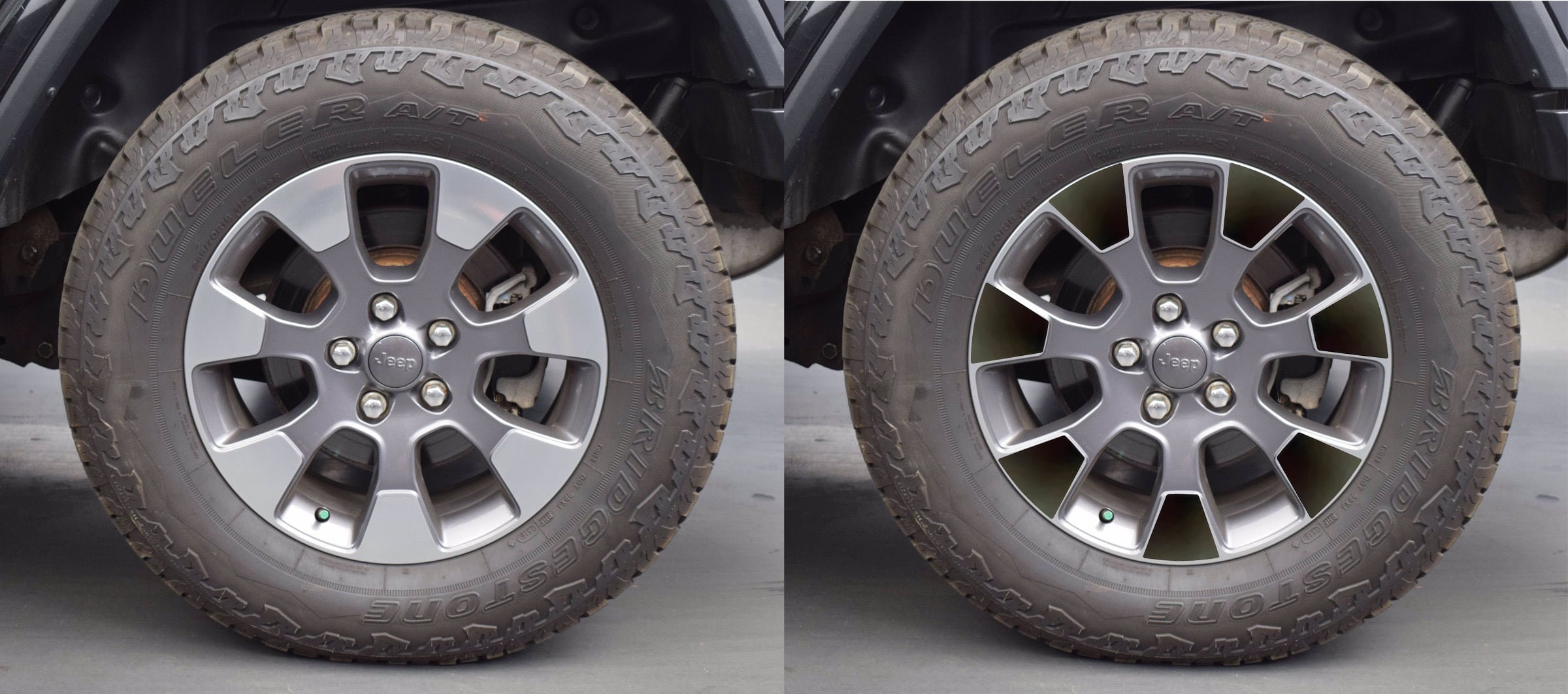 2018-2022 Jeep Wrangler Sahara Wheel Blackout Overlays (18” Wheels ...