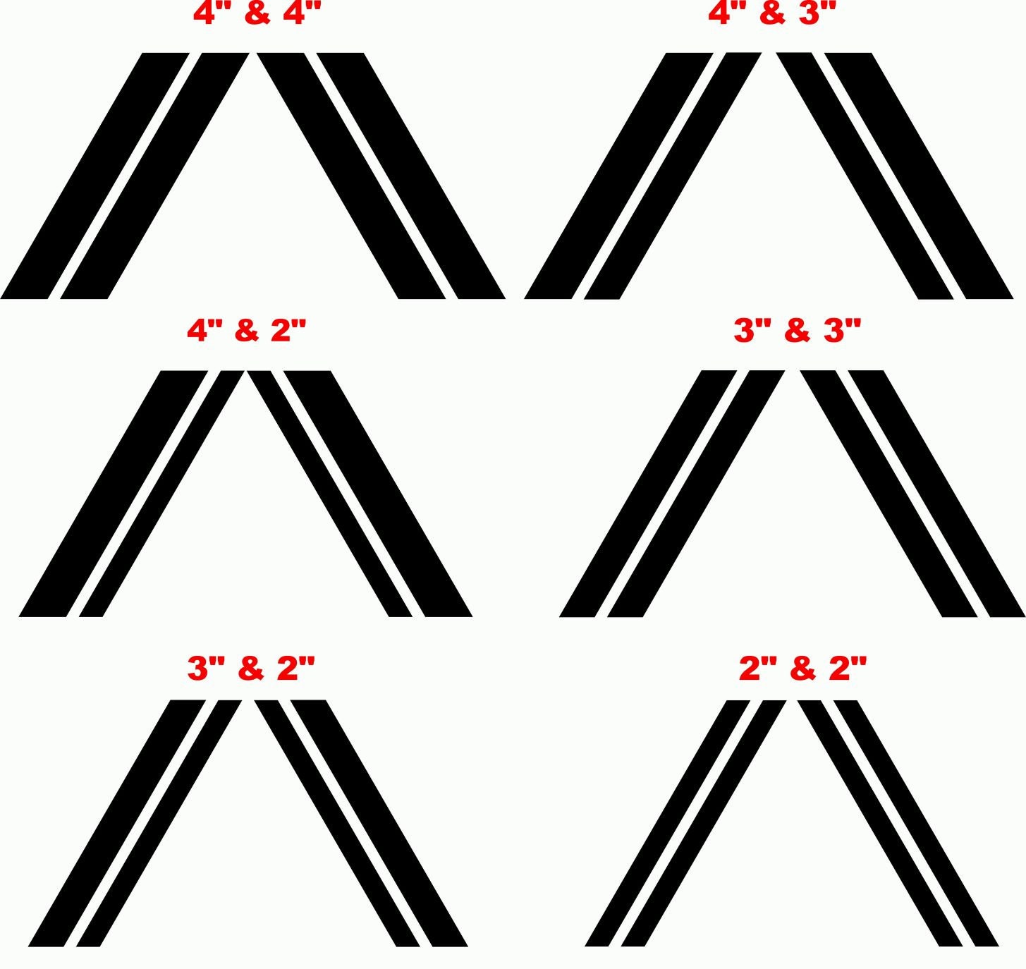 Fender Hash Marks Decal | for Ford Mustang | Customizable With ...