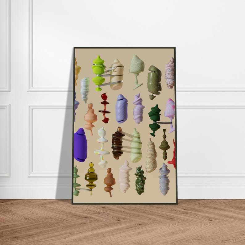 AI Objects Poster | Weird AI Art Print Technology Art | Science Lover ...