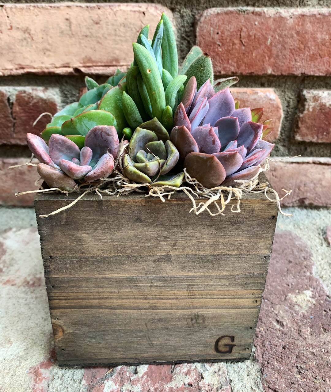Stunning 5x5” Wood Box Arrangement - Etsy
