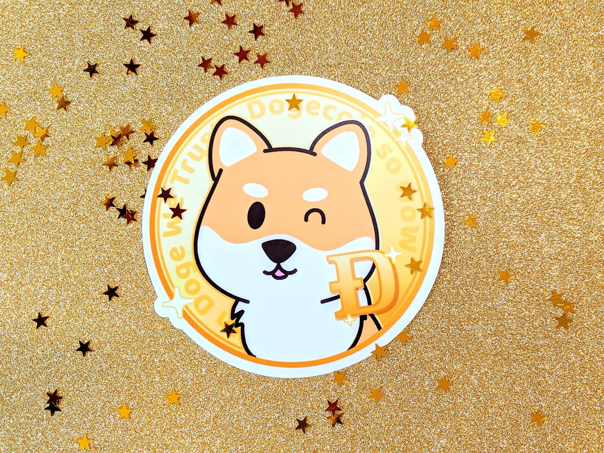 Dogecoin In Doge We Trust Sticker | Etsy