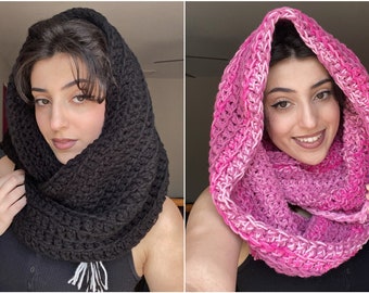 Handmade Wednesday Addams Inspired Snood Enid Crochet Snood. Black or ...