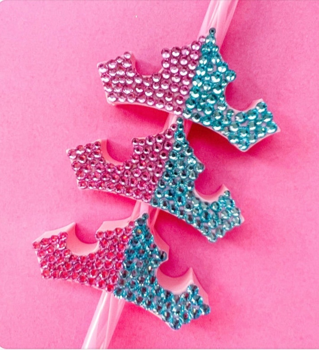 Crown Straw Topper - Etsy