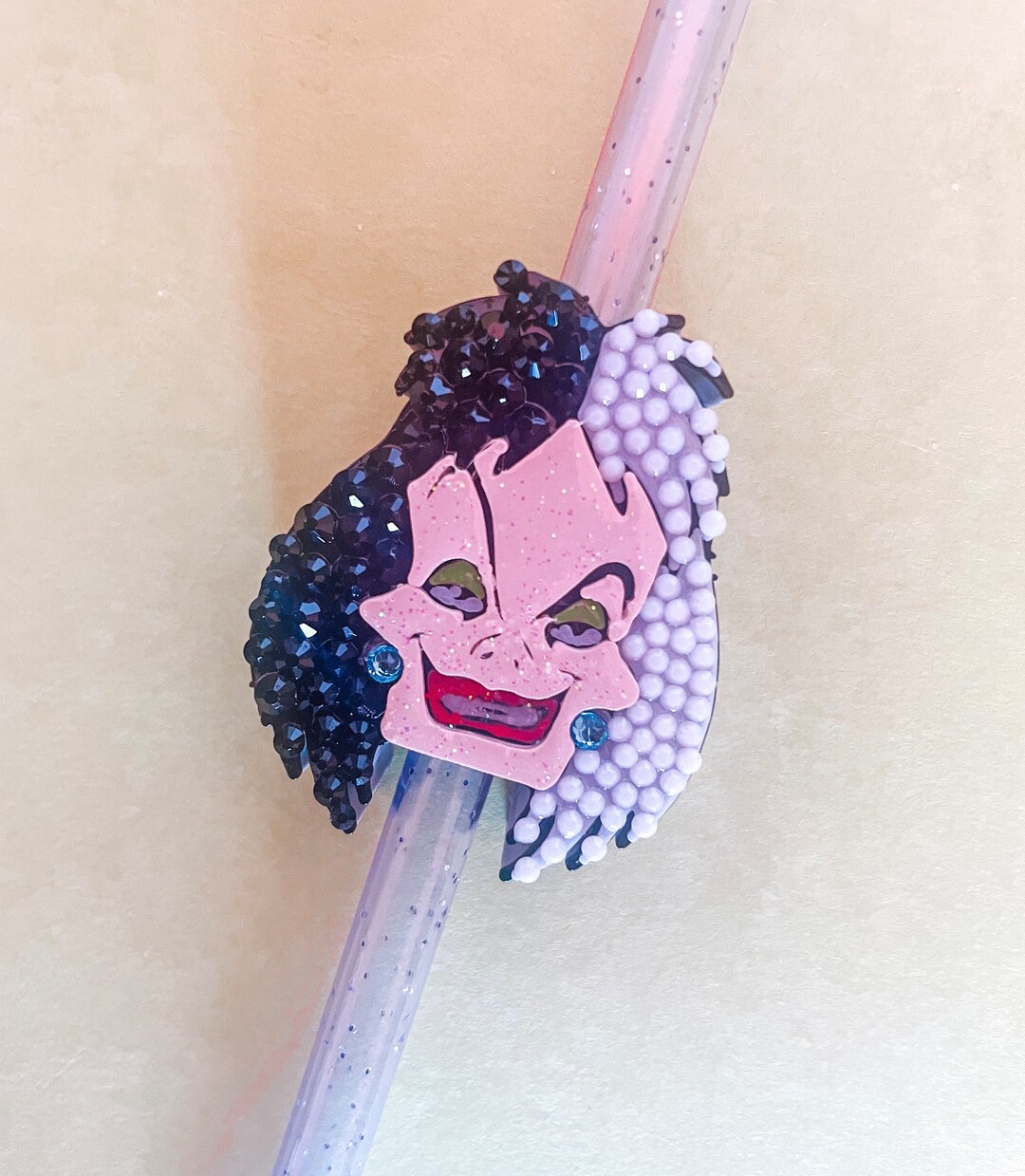 Cruella Straw Topper - Etsy
