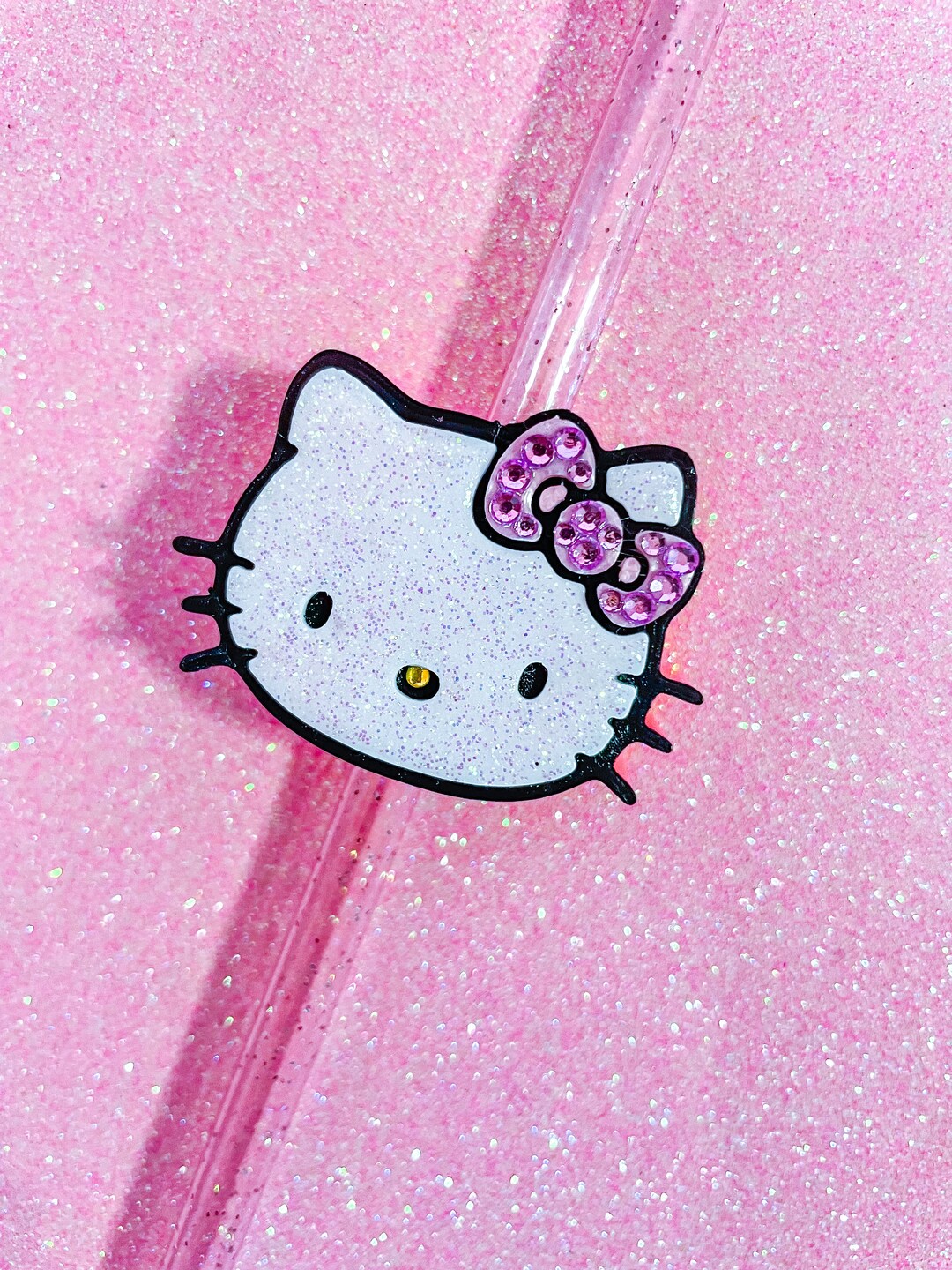 Hello Kitty Straw Topper - Etsy