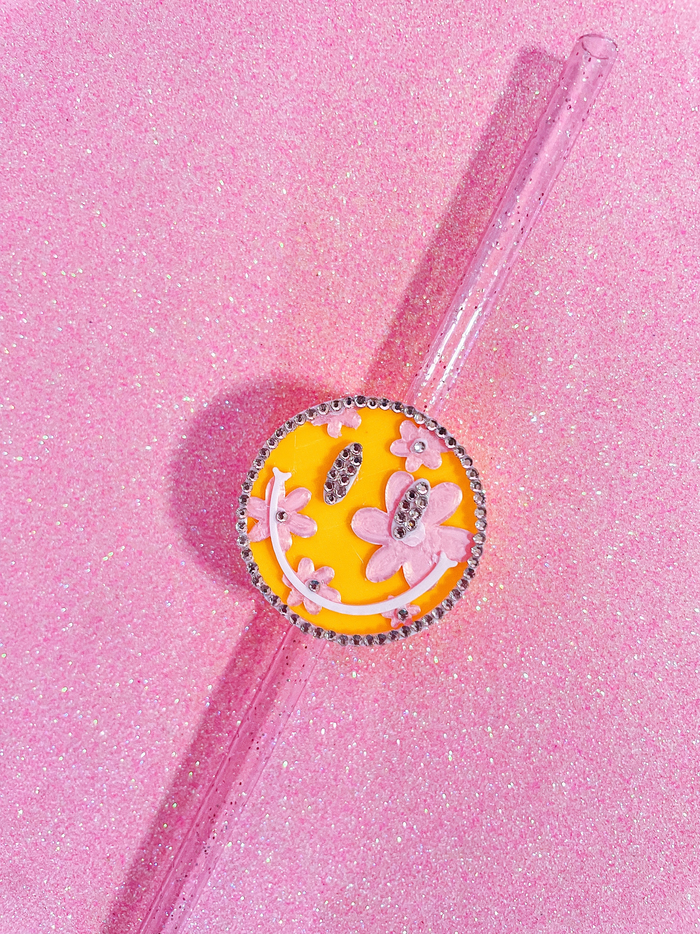 Smiley Face Straw Topper - Etsy