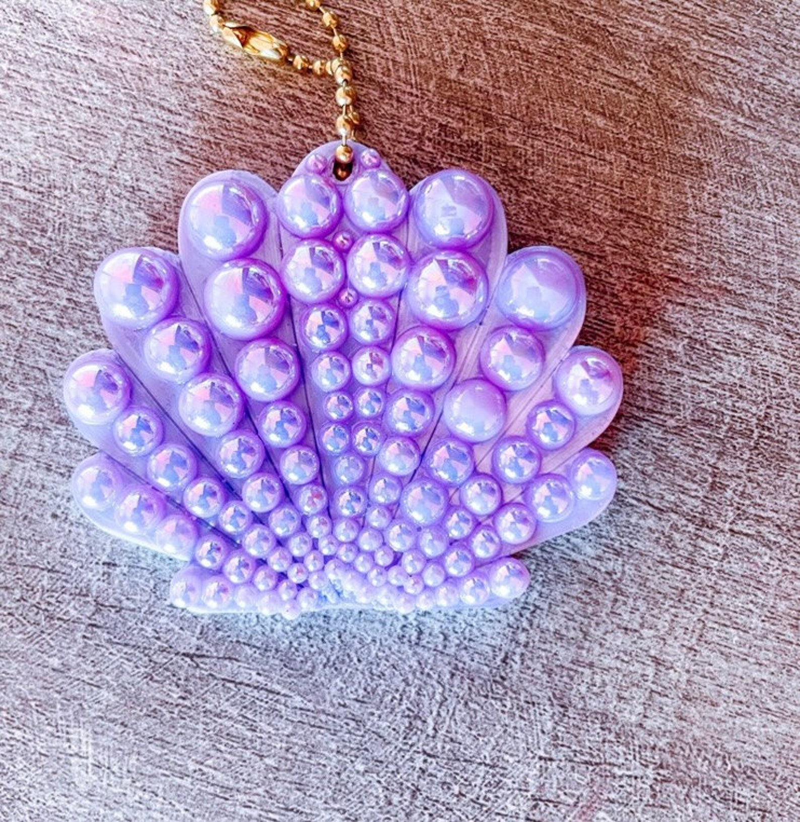 Sea Shell Keychain - Etsy