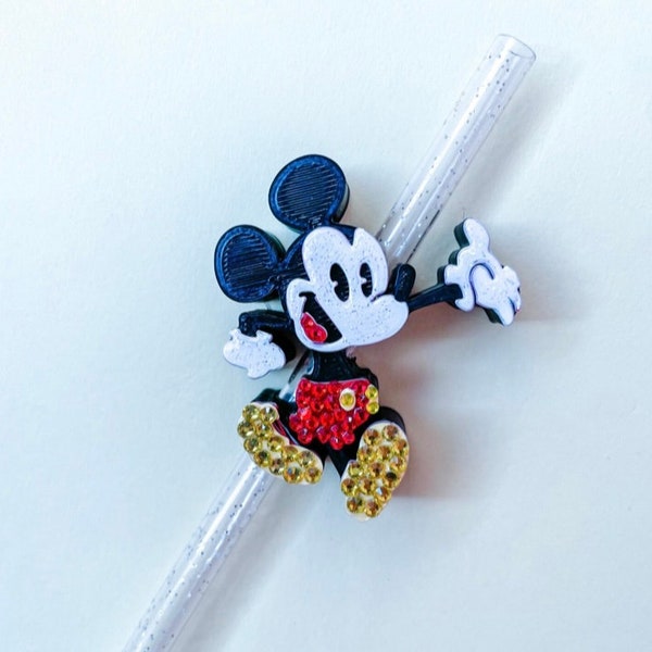 Mickey Mouse Straw Topper - Etsy