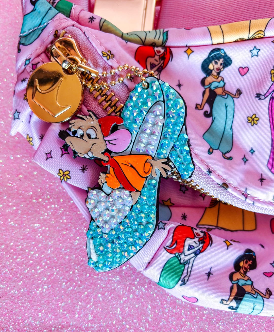 Cinderella Mouse & Glass Slipper Keychain - Etsy