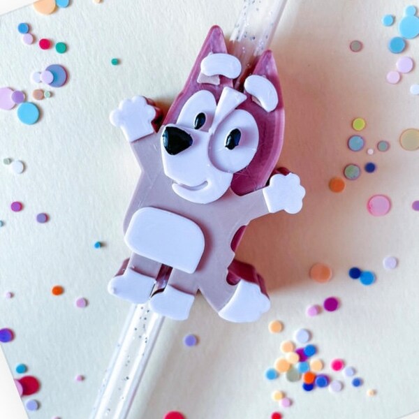 Bluey Straw Topper - Etsy